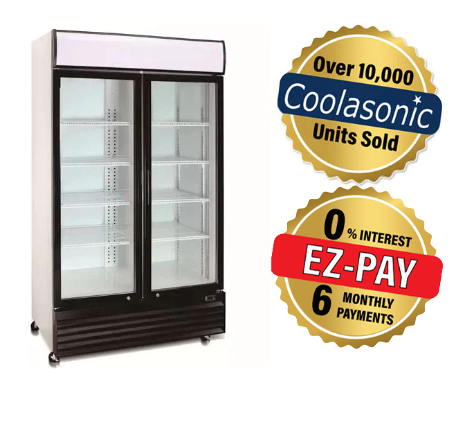 Coolasonic P600WA Double Door 37" Wide Display Refrigerator — Omni Food ...