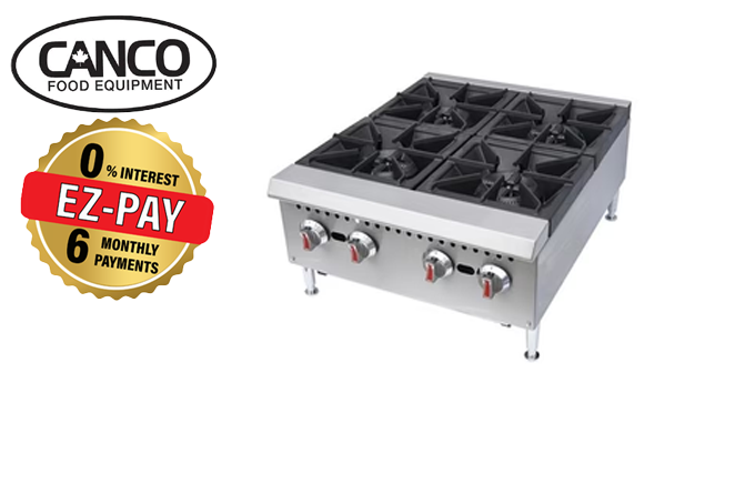 Canco GHP-4L Natural Gas/Propane 4 Burner Hot Plate (120,000 BTUs ...
