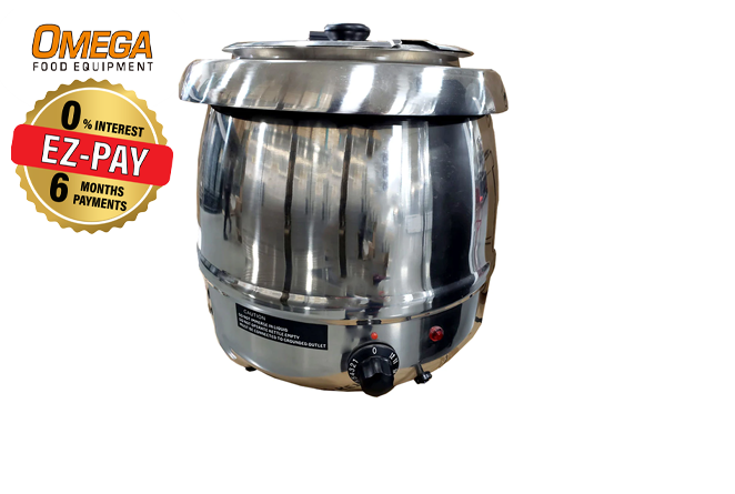 Omega AT51588S Stainless Steel 10L Electric Soup Kettle — Omni Food ...